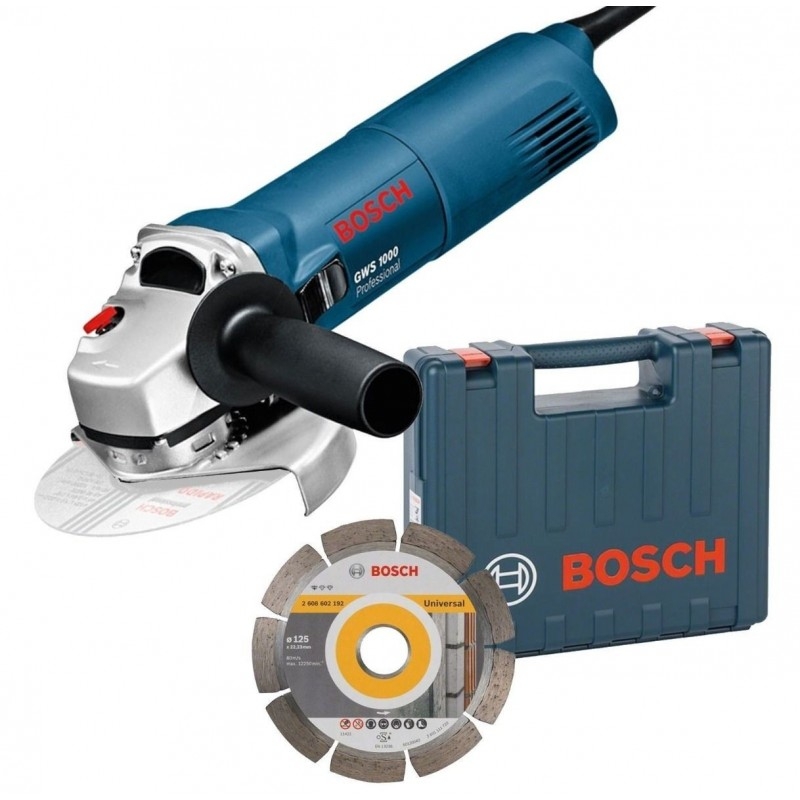 Bosch Bleu 0601828901 GWS 1000 Meuleuse d'angle 125mm + meule diamantée ...