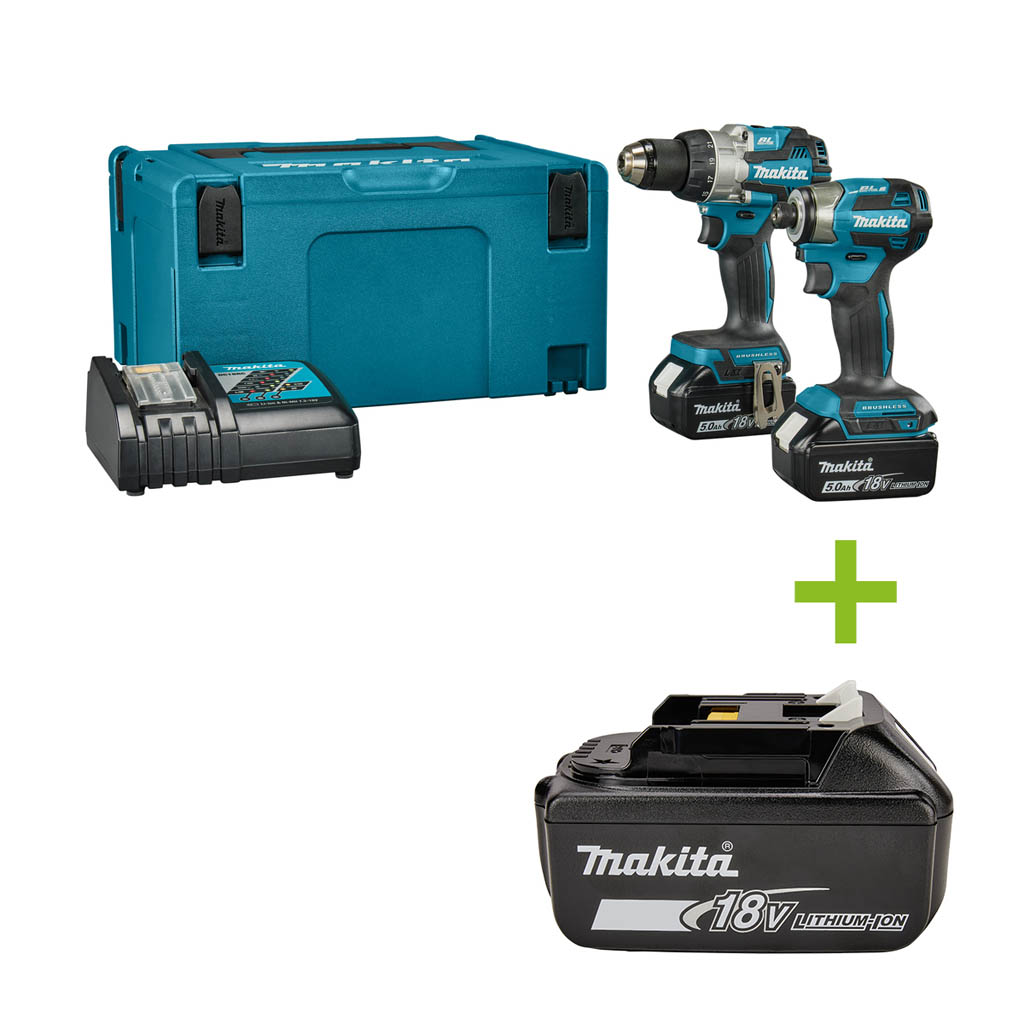Makita DLX2527TJ DLX2527TJ Comboset - DDF489 Perceuse sans fil + DTD173 ...
